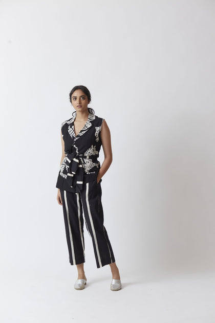 SHER JACKET SET (BLACK) – Story Of India